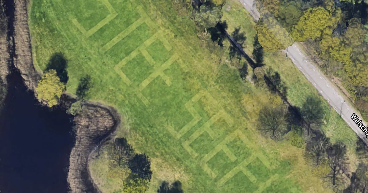 Google ziet alles, zelfs de gemaaide boodschap op Golfbaan Welschap ...