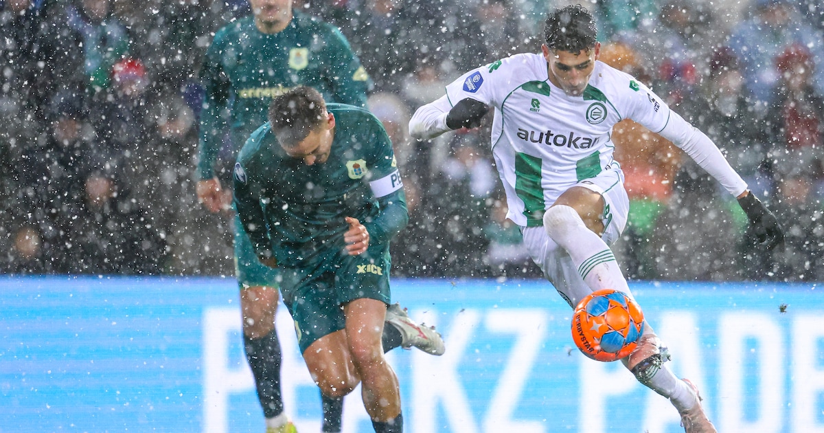 FC Groningen en PEC Zwolle spelen gelijk in de sneeuw: Van Bergen maakt ...