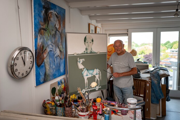 Harry van den Broek wordt 85 maar is de kunst nog lang niet beu: 'Ik ...