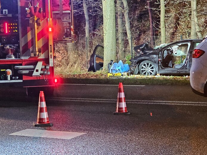 Automobilist botst frontaal op boom: traumahelikopter opgeroepen | 112 nieuws Rhenen | AD.nl