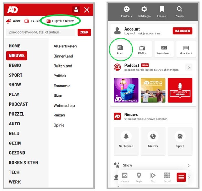 Nieuwe functie: digitale krant nu ook in de AD-nieuwsapp. Zo lees je ...