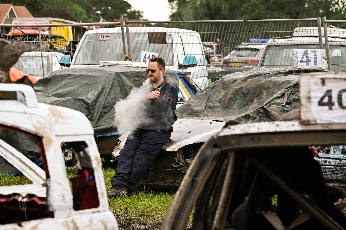 Regen is even kwelgeest, maar geen spelbreker op autorodeo in Denekamp ...