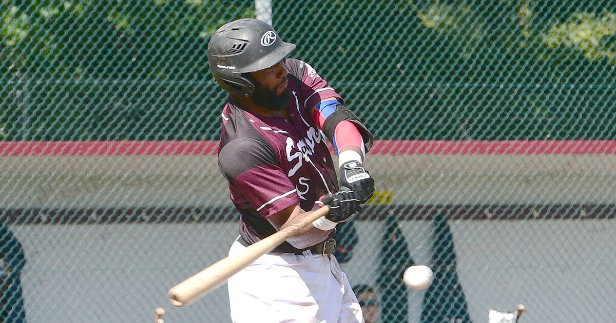 Voormalige Major League Baseball-belofte Ibrahin Redan speelt het ...