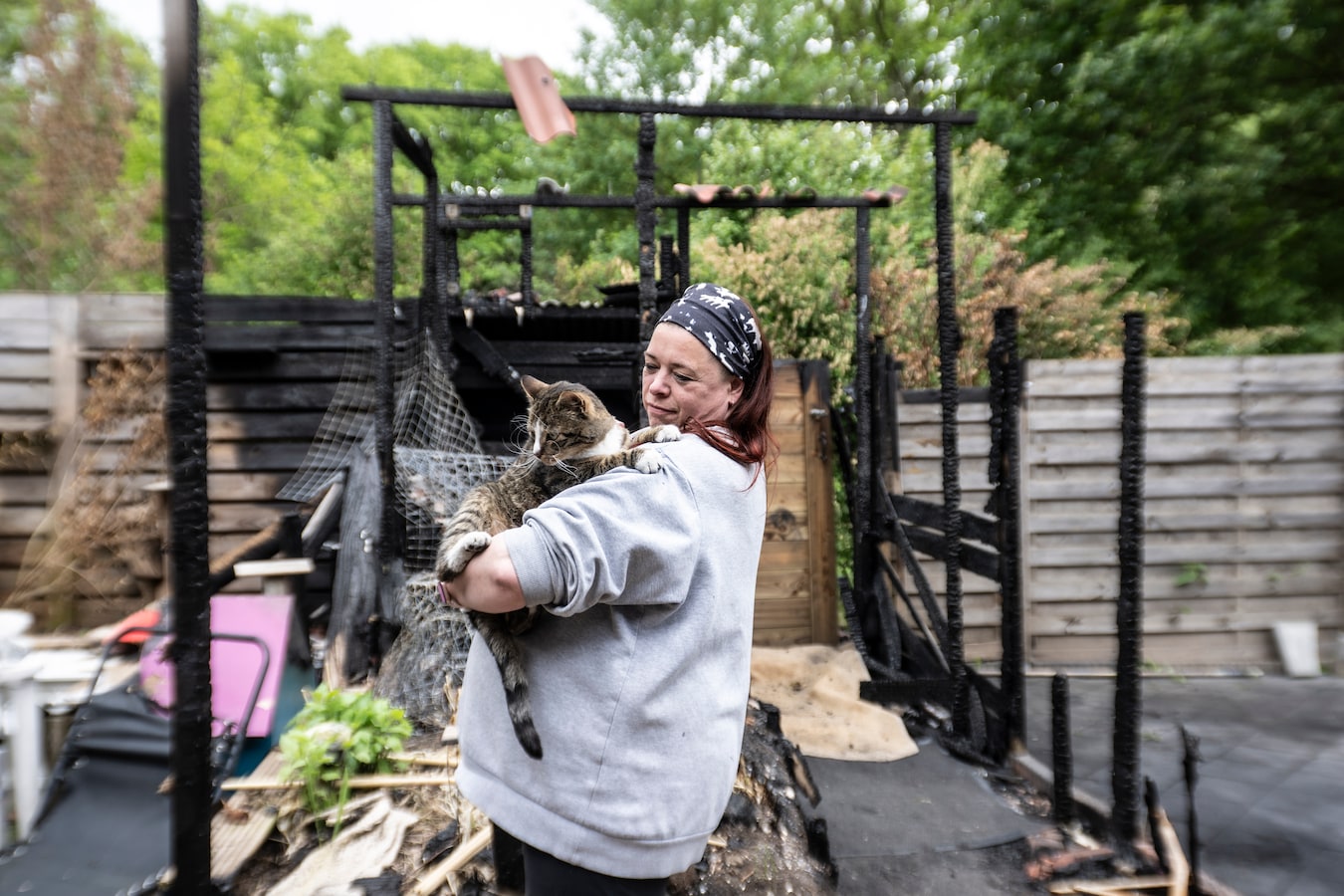 Katten Friet, Koffie en Wijntje ontsnappen ternauwernood bij brand: ‘Ze ...