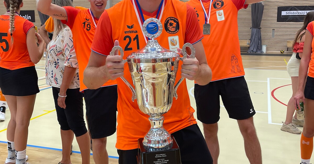 Deze korfballer is na WK-titel nu ook Europees kampioen: ‘Voelt anders ...