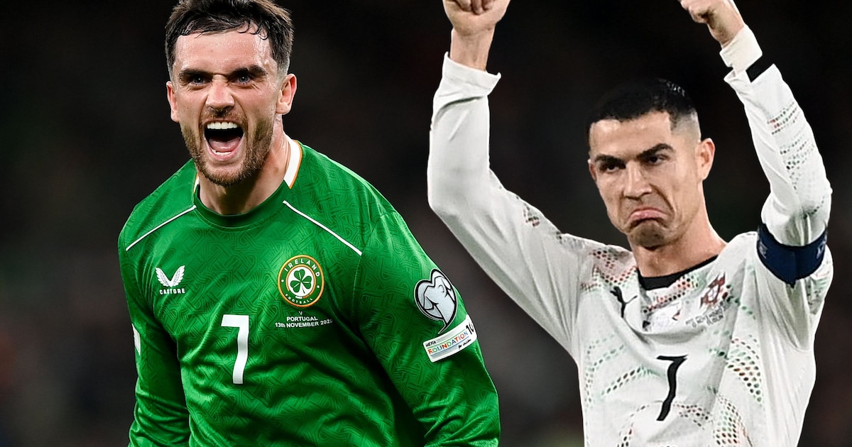 AZ-spits held van Ierland tegen Portugal, Cristiano Ronaldo druipt met ...