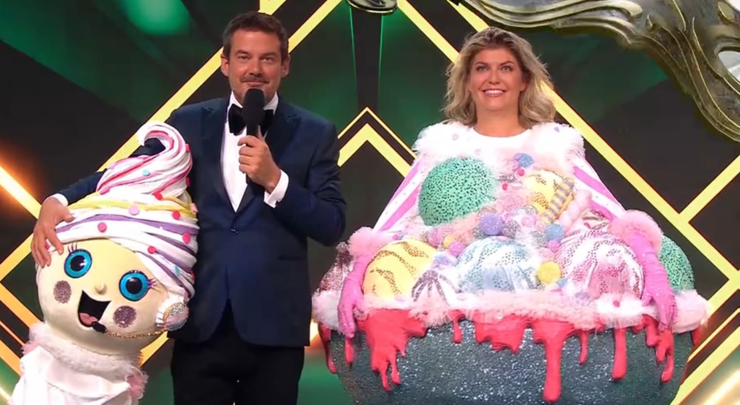 Monica Geuze kan ogen niet geloven na onthulling in The masked singer ...