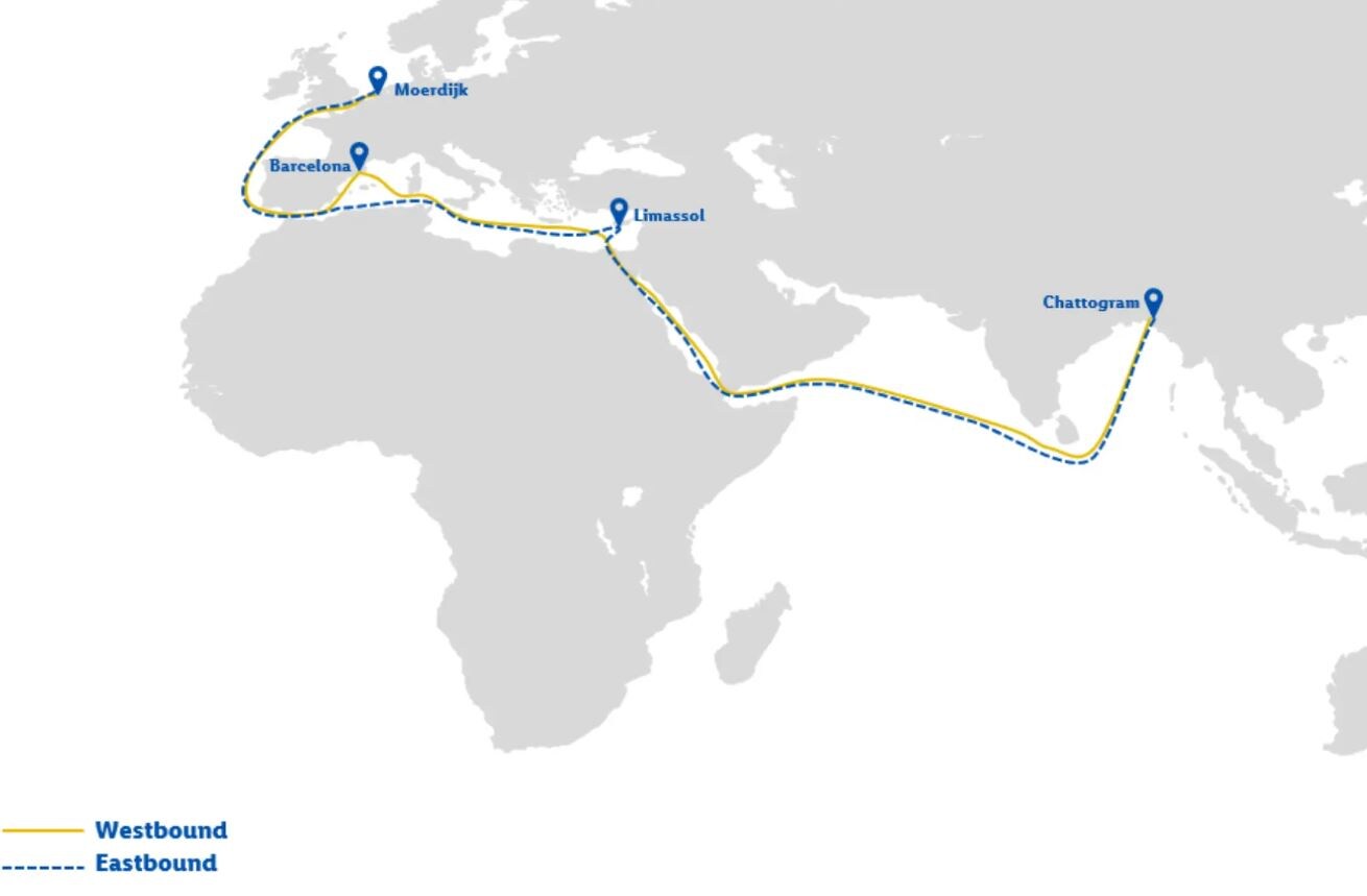 Kleding kan per schip rechtstreeks van het Verre Oosten naar Moerdijk ...