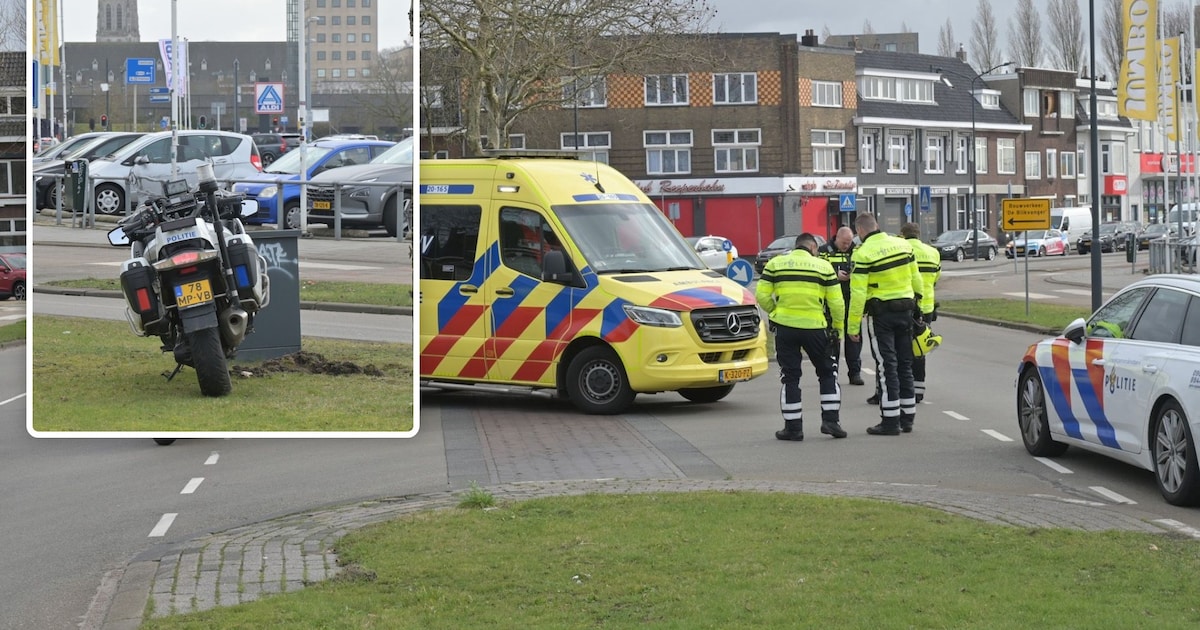 Motoragent botst op stroomkastje in Breda, gewond naar ziekenhuis ...