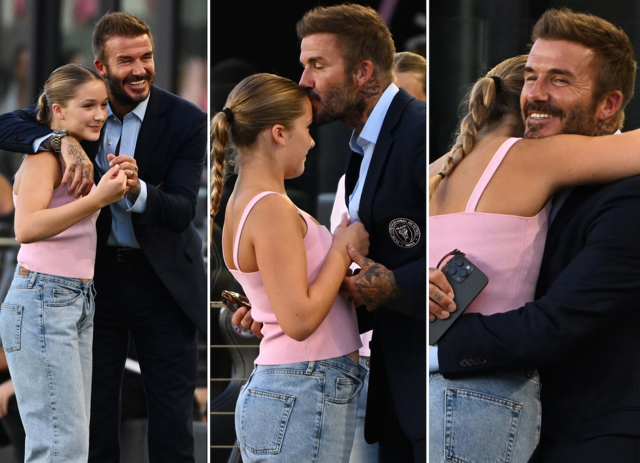 Droomdag voor dochter (12) David Beckham: Harper loopt hand in hand met ...