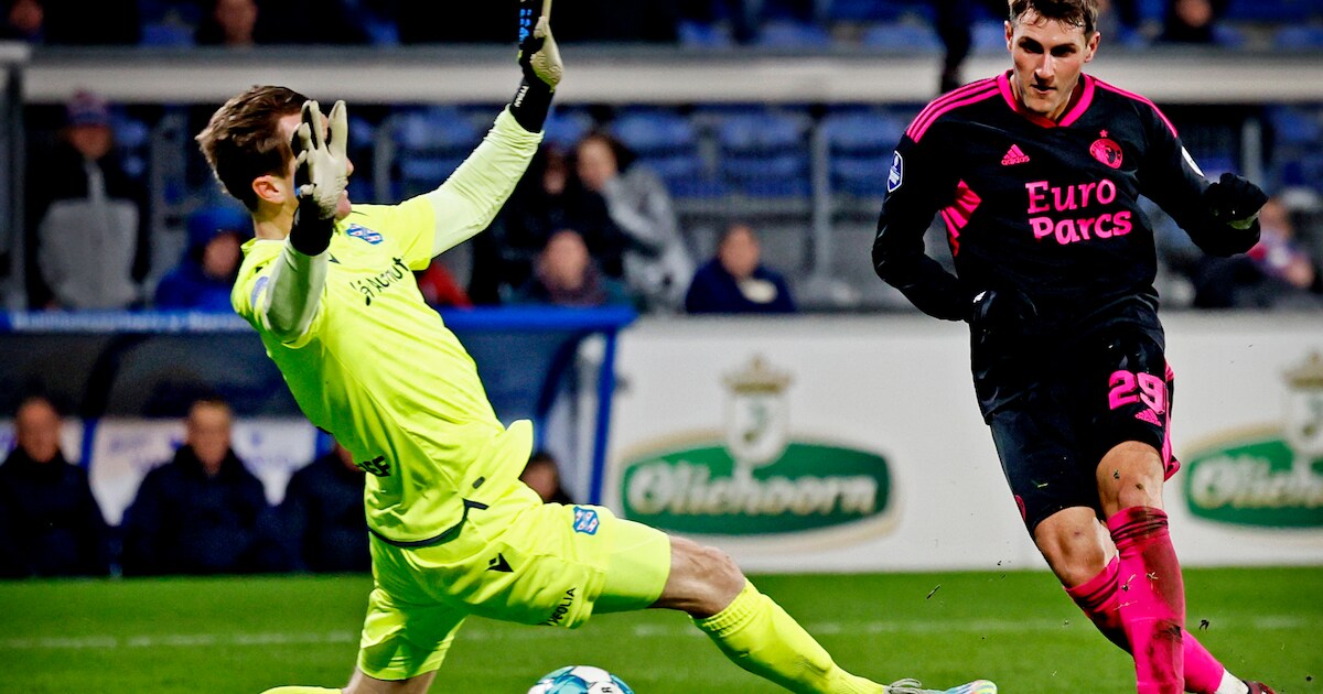 Santiago Giménez schiet worstelend Feyenoord naar halve finales KNVB-beker met late goal in ...