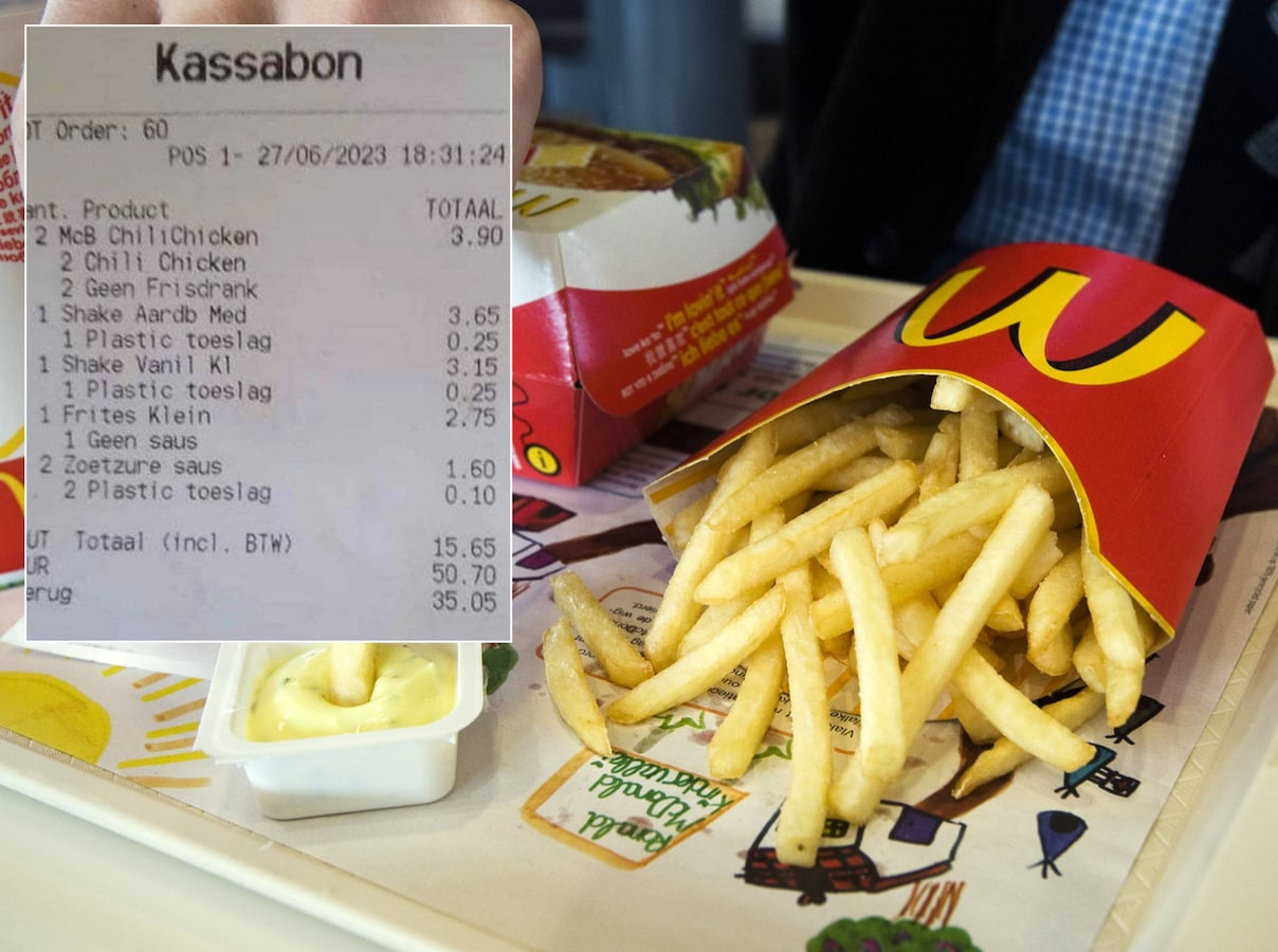 Bestelling McDonald’s deze week al duurder door plastictoeslag ...