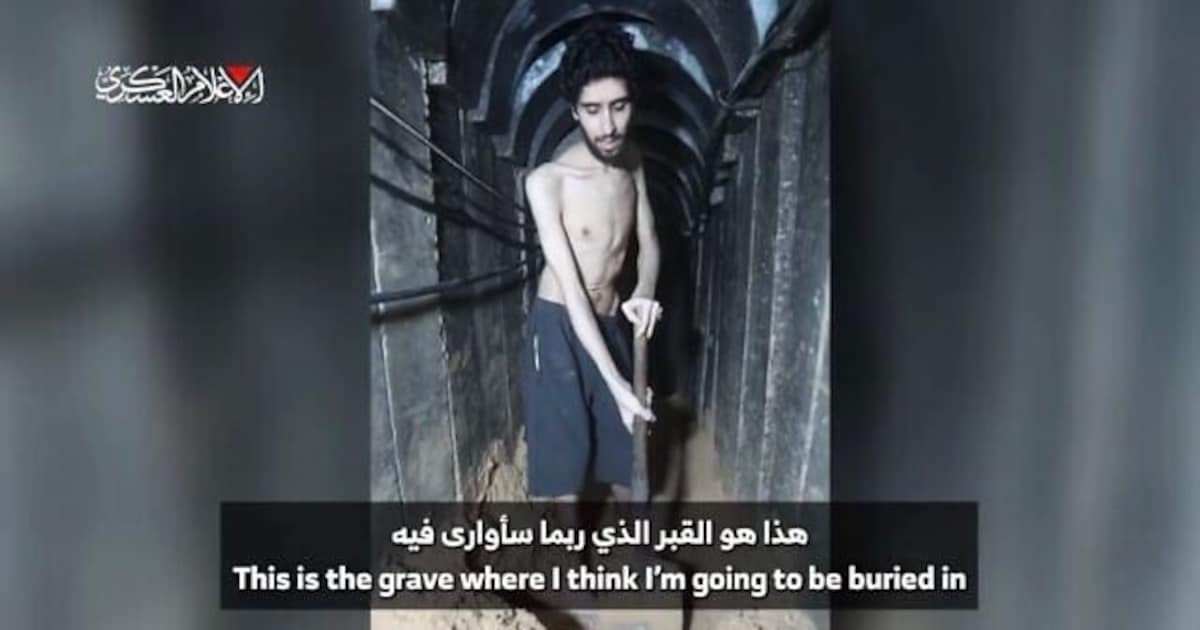 Familie geeft video vrij van Hamas-gijzelaar: ‘Dit is het graf waarin ik denk dat ik begraven ...