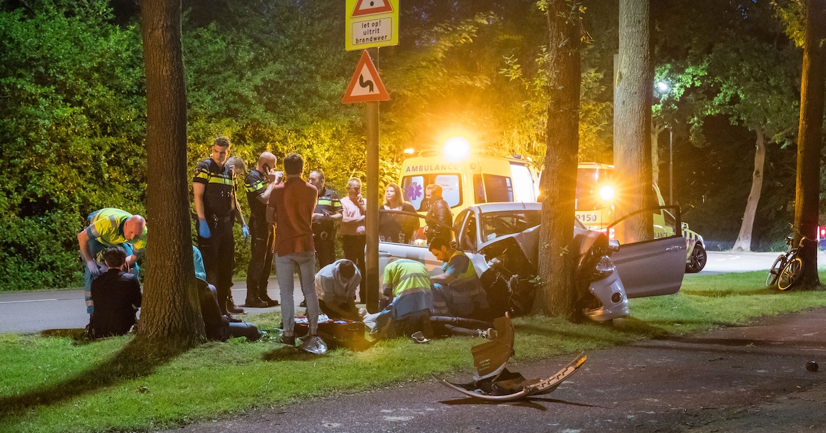 Auto klapt tegen boom in Eemnes | Amersfoort | AD.nl
