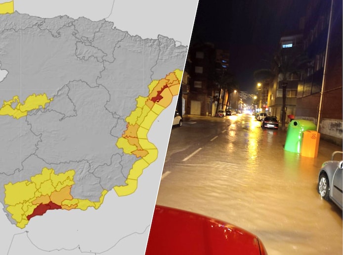 Overstromingen in en rond Málaga door zware regenval: 3000 mensen ...