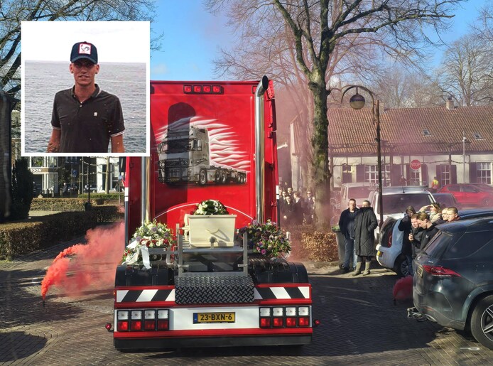 Indrukwekkend afscheid met vrachtwagens en rode fakkels: ‘Arnoud is uit ...