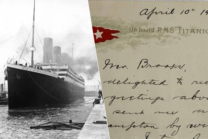 ‘Profetische’ brief van overlevende Titanic voor recordbedrag geveild ...