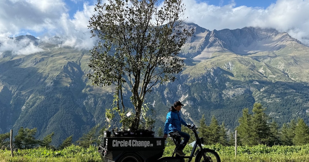 Bruno Doedens fietst met boom 5000 kilometer: in september stop in ...