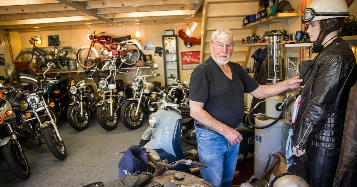 Henk (75) maakte van verzameling motoren een minimuseum: ‘Iedereen moet er van genieten ...