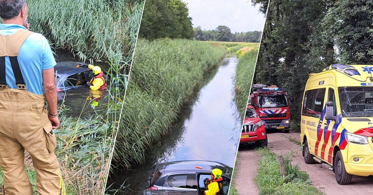 Massale inzet hulpdiensten na domme fout met handrem: auto rijdt water ...