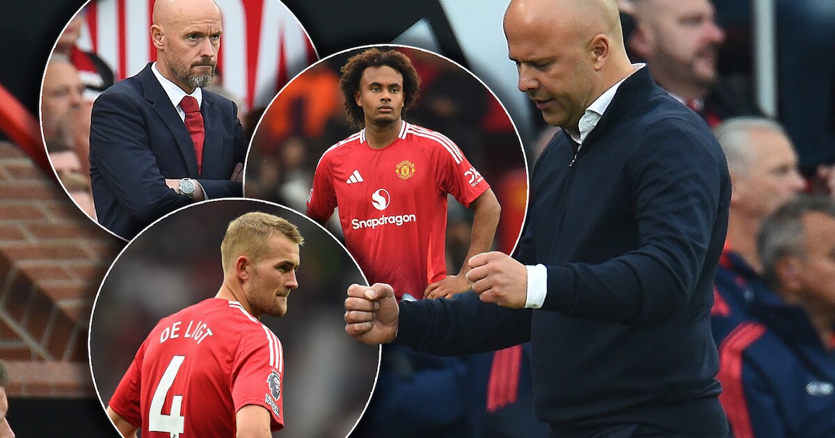 Arne Slot vernedert Erik ten Hag op Old Trafford: ‘Vooral manier waarop ...