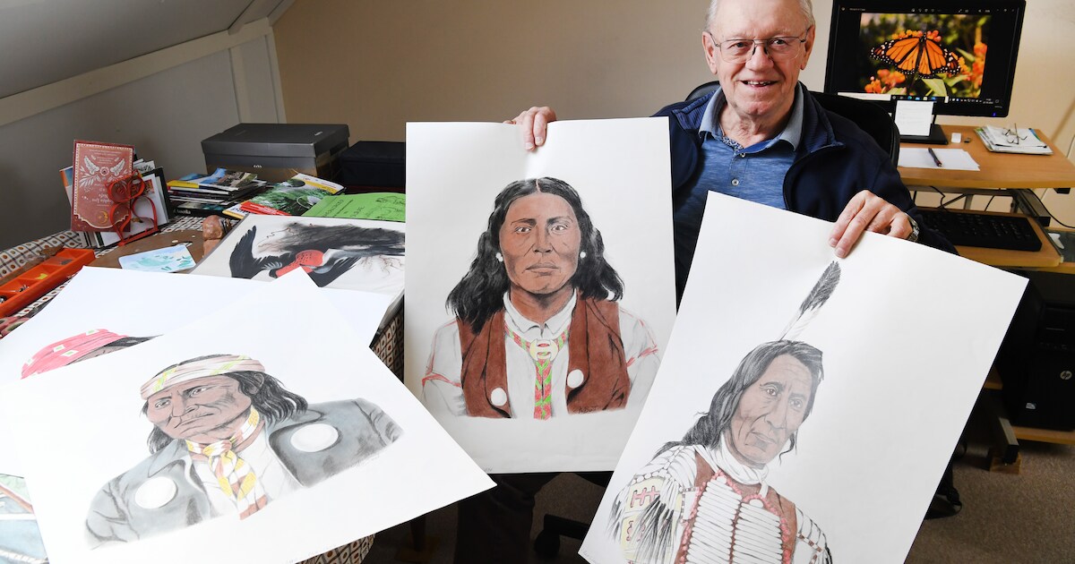 Theo de Best (86) tekent al zijn hele leven: ‘Ik vroeg 25 gulden voor ...