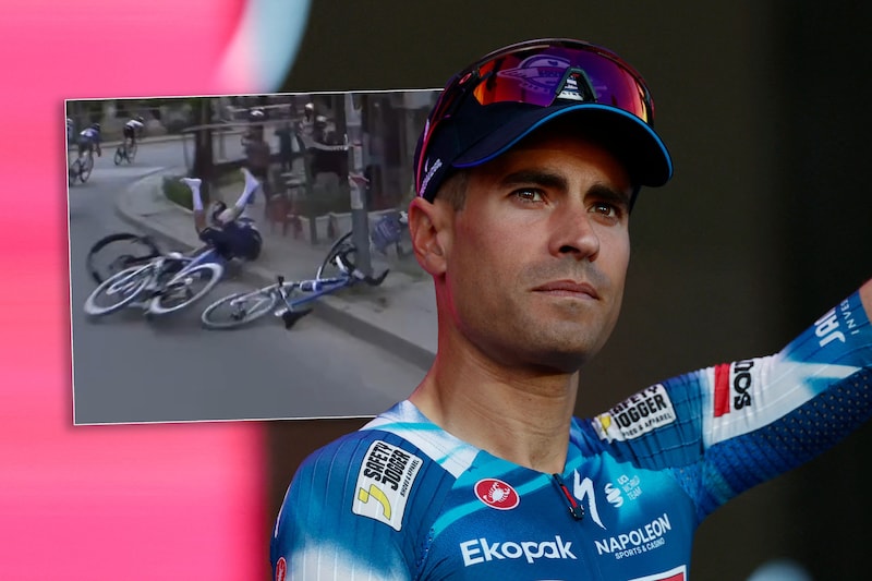 Mikel Landa breekt rugwervel na zware valpartij in eerste etappe Giro d ...