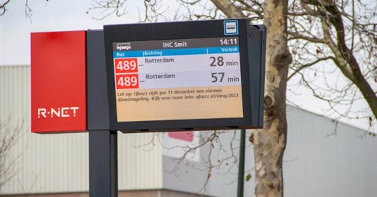 Digi-informatiebord halte IHC Smit startsein vervanging 850 halteborden ...