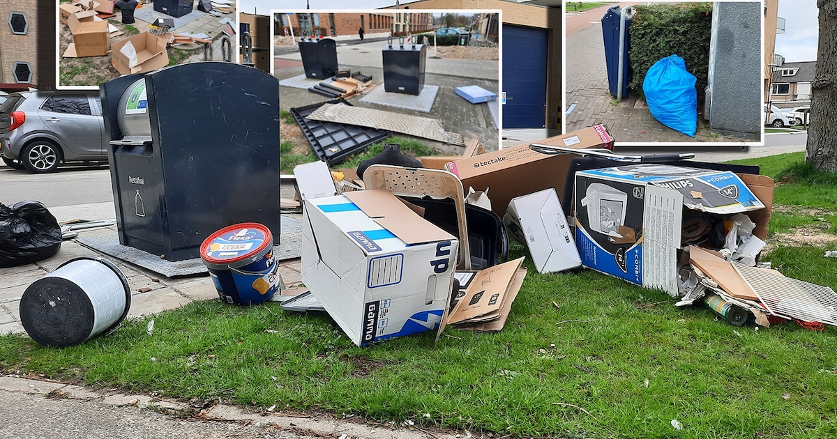 Niets lijkt te helpen tegen de enorme hoeveelheid afval náást ...