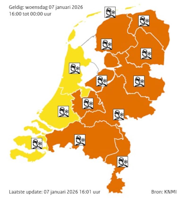 LIVE sneeuw | Code oranje opnieuw verlengd voor 9 provincies, besneeuwd ...