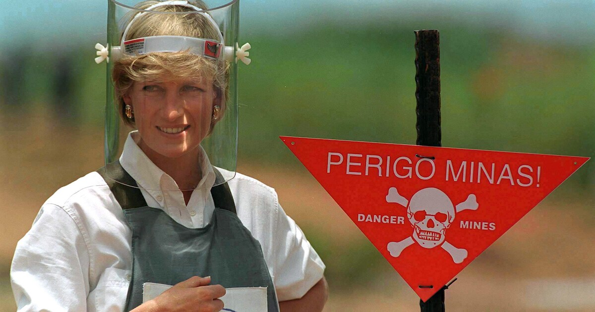 De landmijn is terug, levenswerk van prinses Diana dreigt bij het grof ...