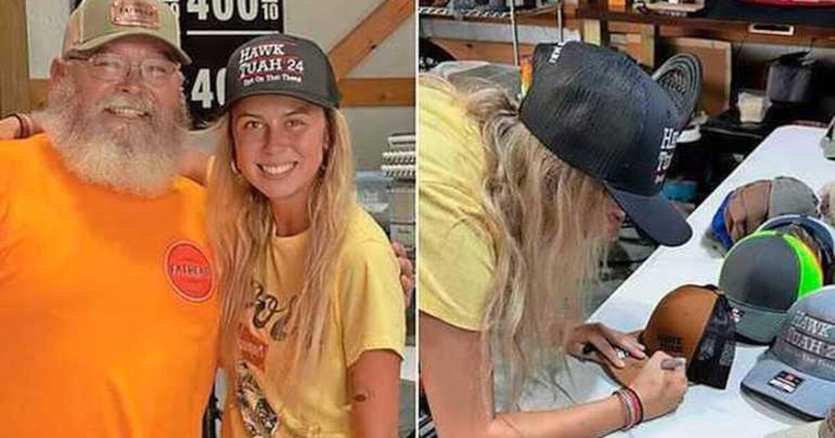 Hawk Tuah-vrouw (21) doorbreekt stilte na wilde geruchten: 'Mijn vader ...