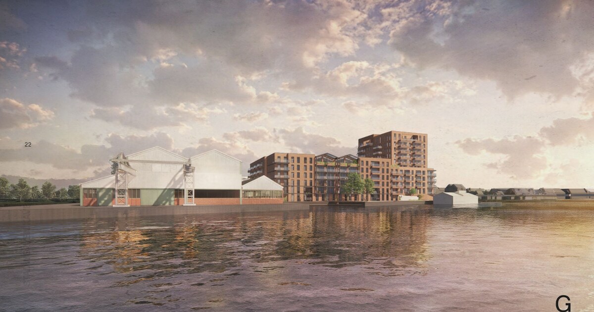 Nieuw plan voor wooncomplex bij entree Stadswerven, maar nog steeds 121 woningen | Dordrecht | AD.nl