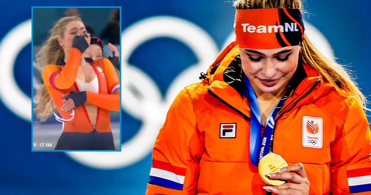 Filmpje dat Jutta Leerdam deelt van haar gouden race ruim 20 miljoen ...