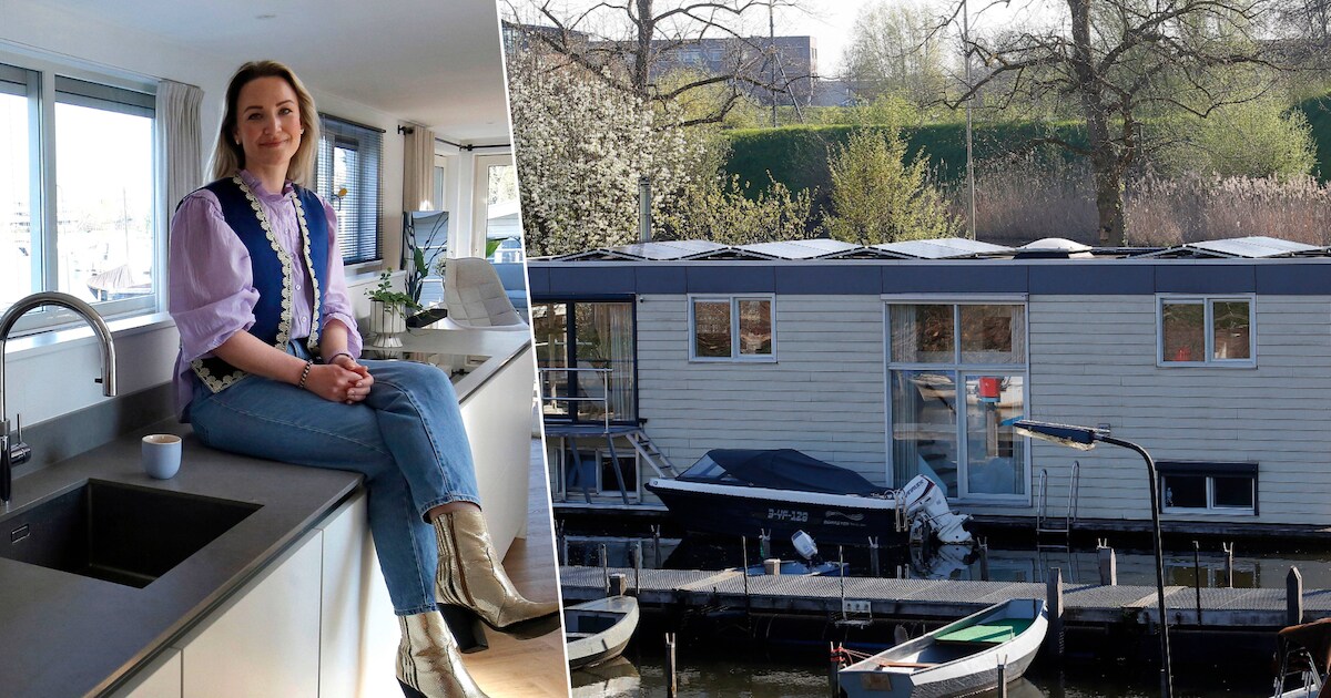 Christine woont op een woonark: ‘We liggen vaak scheef, dan vallen ...