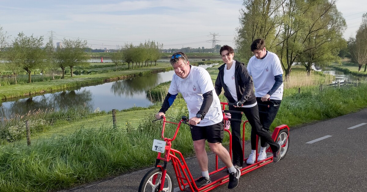 Op de step naar Antwerpen en weer terug voor het goede doel ...