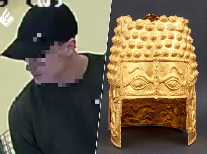 Inval in huis in Heerhugowaard na kunstroof Drents Museum, gouden helm ...