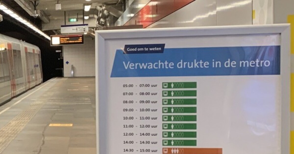 Nooit meer in een overvolle metro dankzij deze druktemeter van de RET ...