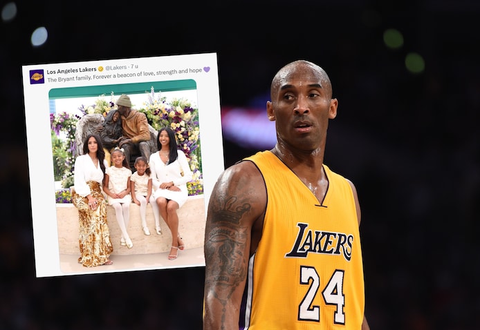 Indrukwekkend: LA Lakers onthult standbeeld van omgekomen Kobe Bryant ...