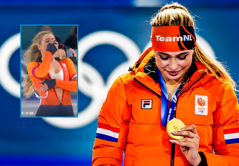 Filmpje dat Jutta Leerdam deelt van haar gouden race ruim 20 miljoen ...
