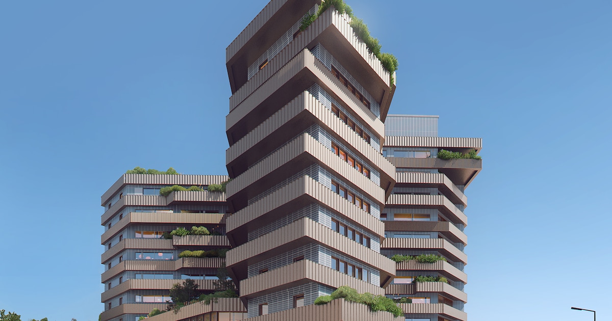 Kantoorgebouw bij Alexandrium wordt duurzaam complex met 160 woningen ...