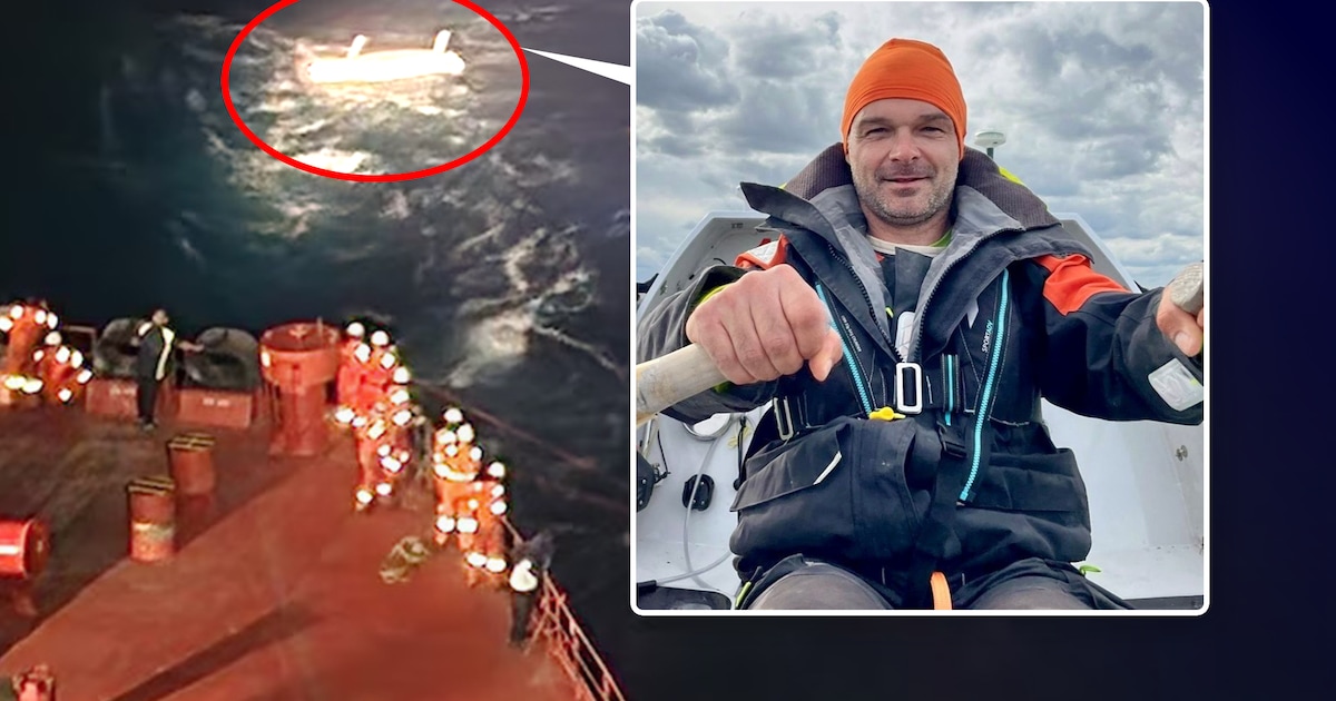 Belgische roeier in problemen op Atlantische Oceaan, schip redt hem na ...