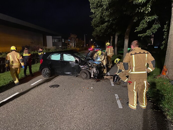 Automobilist raakt macht over stuur kwijt en knalt met voertuig tegen boom in Honselersdijk ...