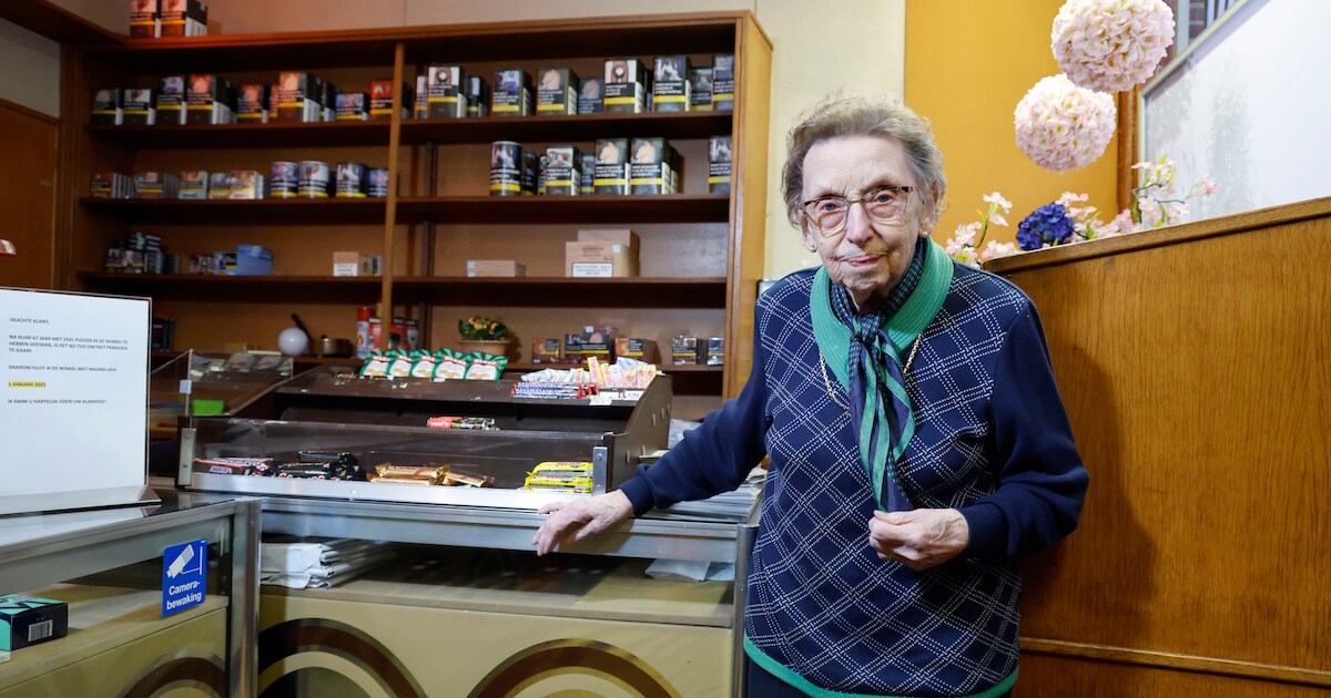Verdrietige Ploon (94) moet na 67 jaar haar tabakszaak sluiten: na vijf ...
