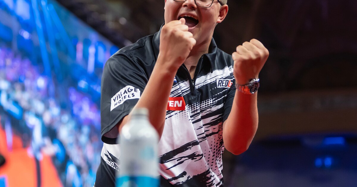 Gian van Veen is Michael van Gerwen de baas bij de Flanders Darts ...