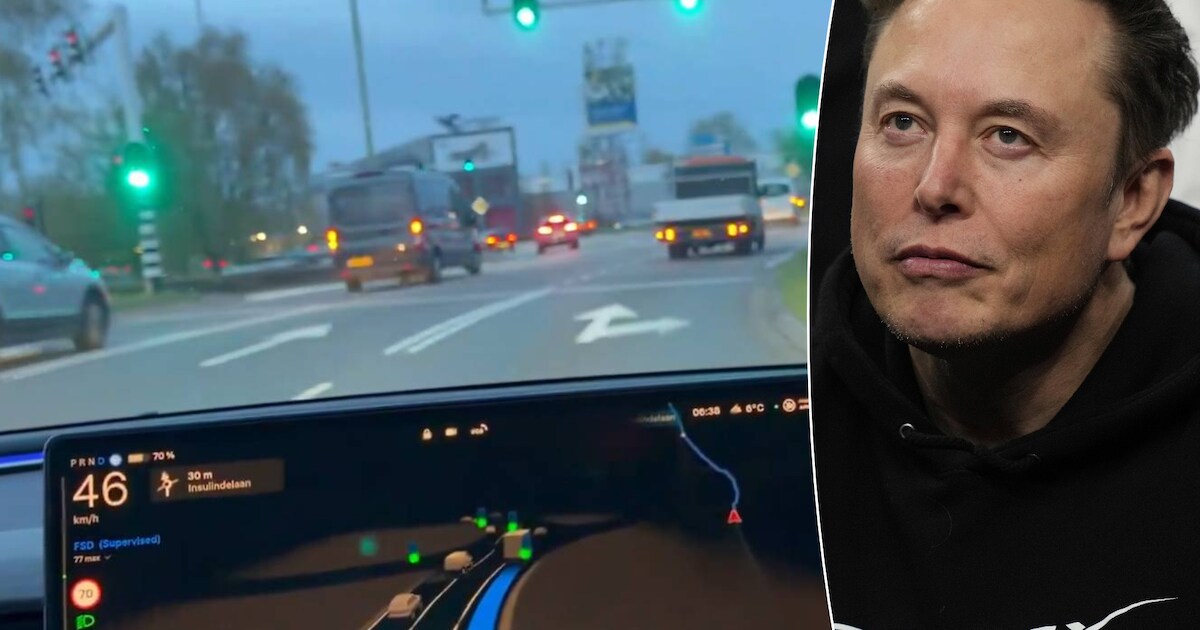 Elon Musk deelt video van zelfrijdende Tesla die door Eindhoven stuurt ...