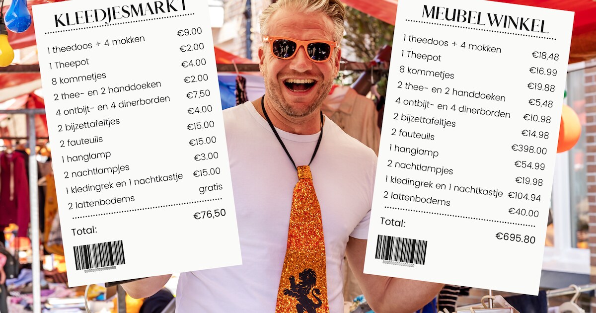 Koopjesjagen op de vrijmarkt, complete inboedel voor iets meer dan 75 ...