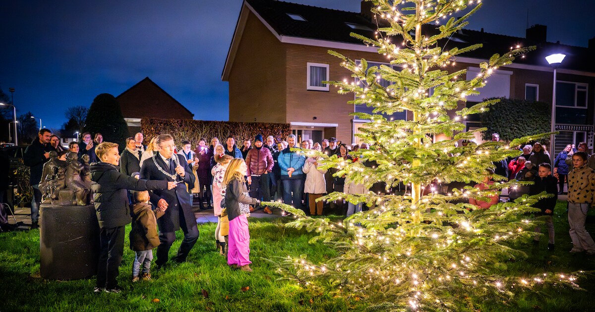 Grote kerstboom op de Markt in Brielle vrijdag weer verlicht door ...