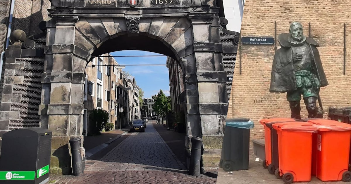 Toeristen staren naar de kliko’s en gft-container bij Dordtse ...