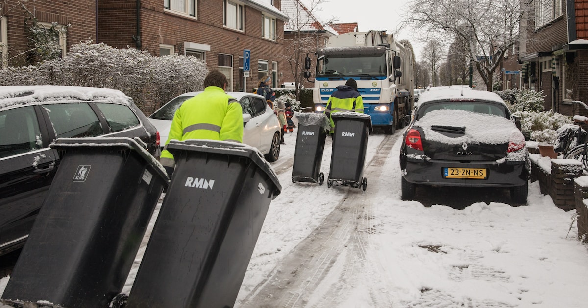 Afvalinzameling Irado aangepast door het winterweer in Capelle aan den ...